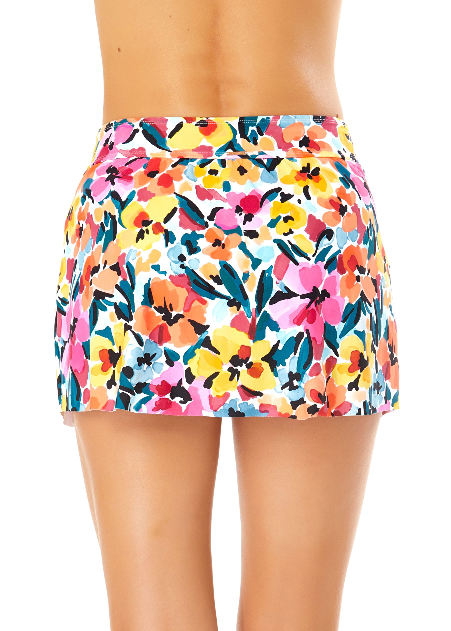 Women's Gradient Floral Drape Front Mid Rise Swim Skirt Bottom - Anne Cole