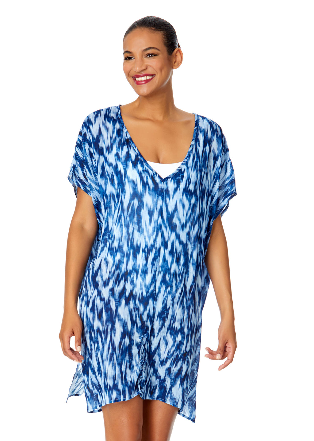 Women's Tie Dye Ikat Easy Tunic Swimsuit Cover Up - Anne Cole